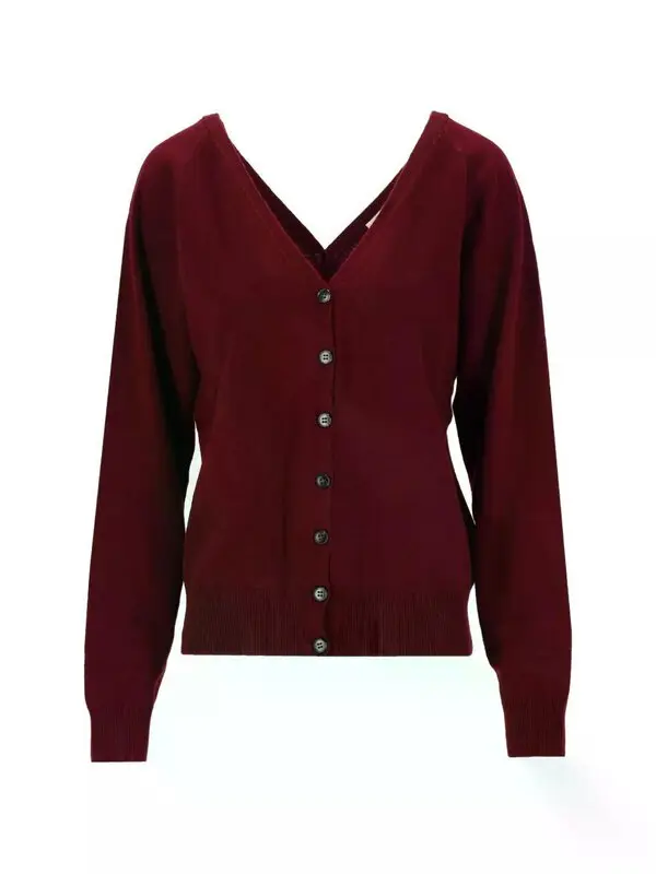 LISA YANG Jiani V-neck Cashmere Cardigan - Red
