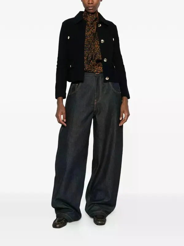 Max Mara Button-up Wool Jacket - Blue