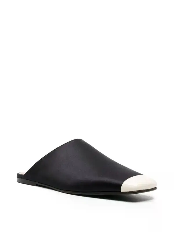 Loro Piana Alba Flat Mules - Black