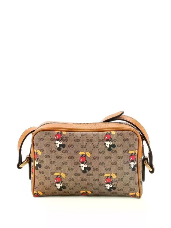 Gucci Disney Mickey Mouse Shoulder Bag Printed Mini Gg Coated Canvas Mini Crossbody Bag
