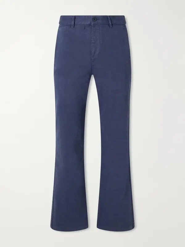 3sixteen Work Straight-leg Cotton-twill Trousers - Blue