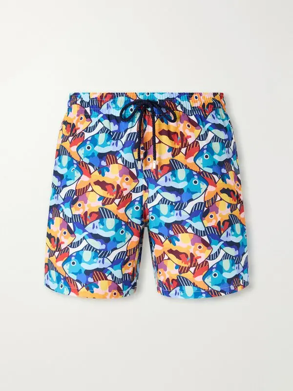 Vilebrequin Mahina Straight-leg Mid-lenght Printed Shell Swim Shorts - Multi