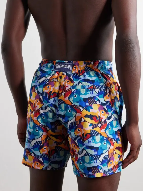 Vilebrequin Mahina Straight-leg Mid-lenght Printed Shell Swim Shorts