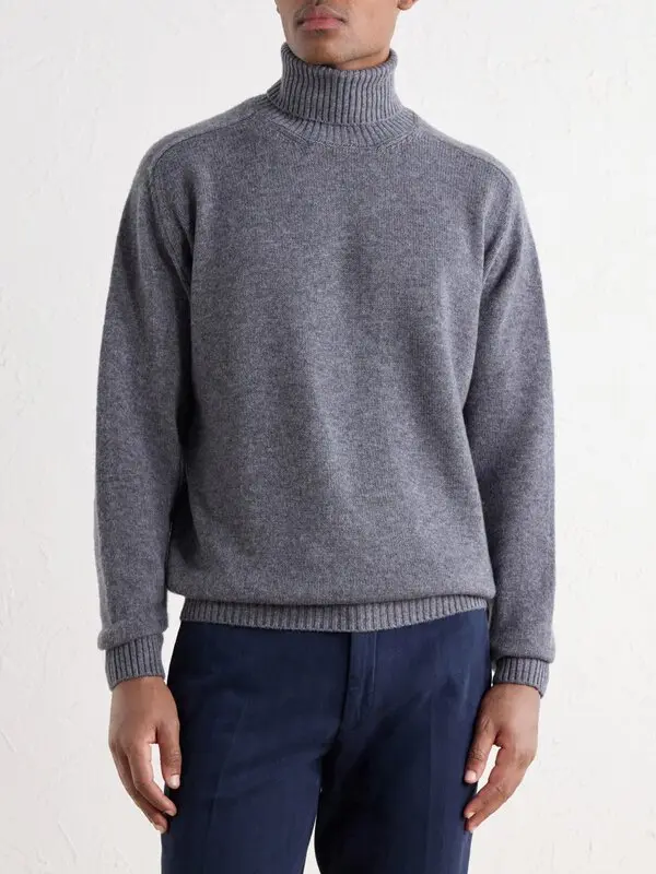 Boglioli Virgin Wool And Cashmere-blend Rollneck Sweater