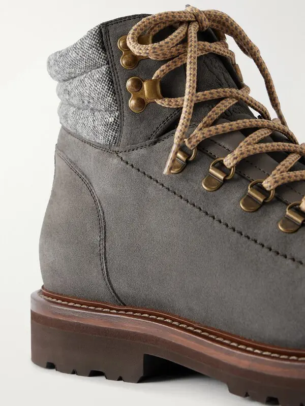 Brunello Cucinelli Suede Hiking Boots