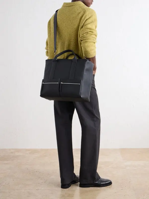 METIER Racer 40 Pebble-grain Leather Tote Bag