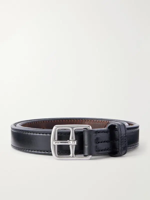 YUKETEN Stirrup 3cm Leather Belt - Black