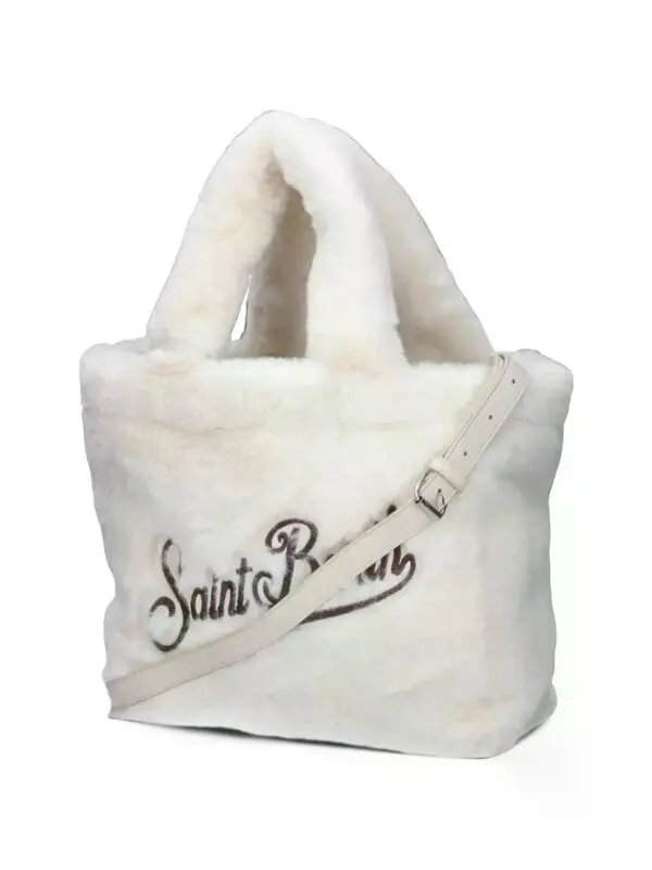 MC2 SAINT BARTH Logo-embroidered Faux-fur Tote Bag