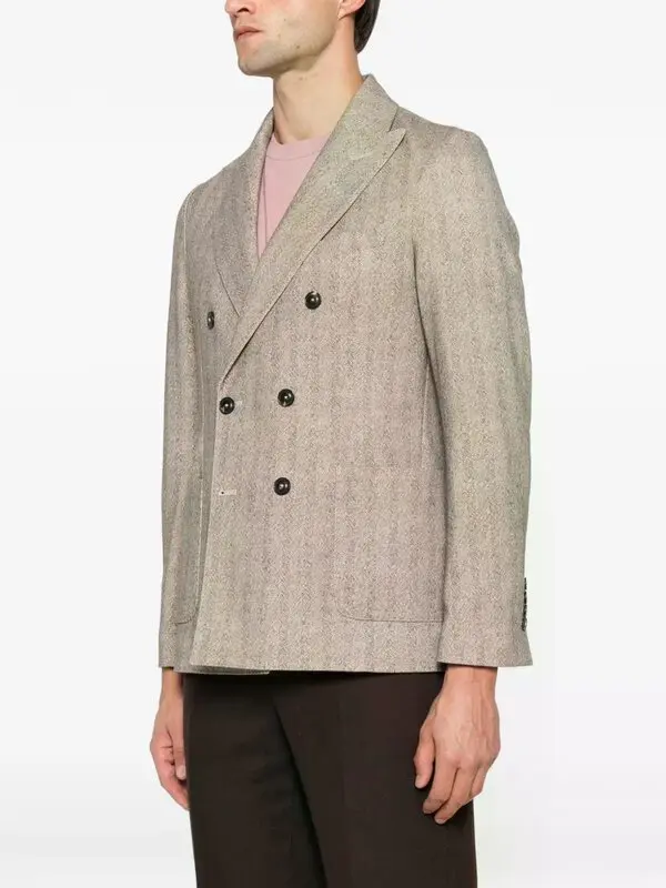 CIRCOLO 1901 Double-breasted Herringbone Blazer