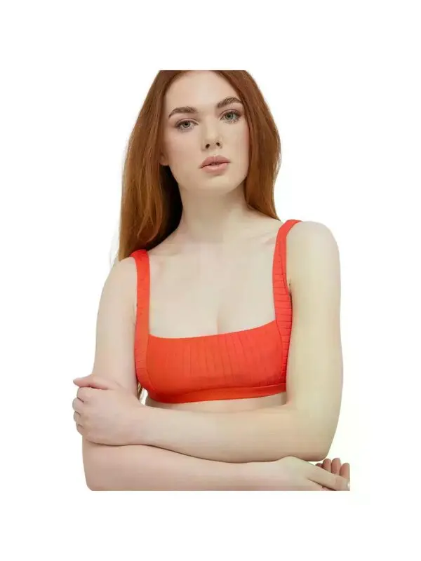 BILLABONG Ribbed Bikini Top - Red