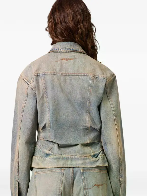 MSGM Faded Wide-leg Jeans