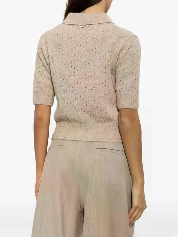 Paul & Shark Perforated-knit Polo Top