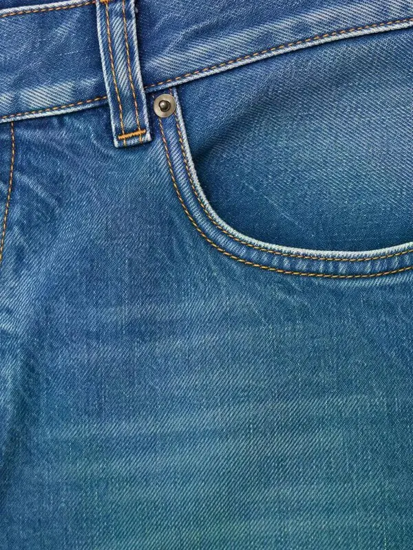 AMARANTO Faded-effect Straight-leg Jeans