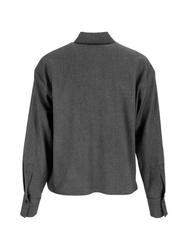 Antonelli Firenze Bead-embellished Cropped Shirt