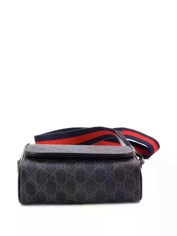Gucci Web Flap Messenger Bag Gg Coated Canvas Super Mini Shoulder Bag