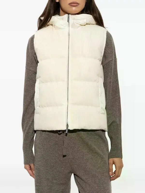 Paul & Shark Corduroy-effect Hooded Gilet