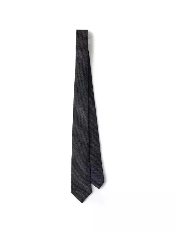 Prada Wool And Silk Tie - Grey