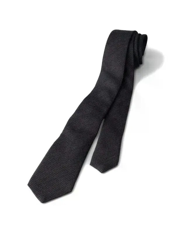 Prada Wool And Silk Tie - Grey