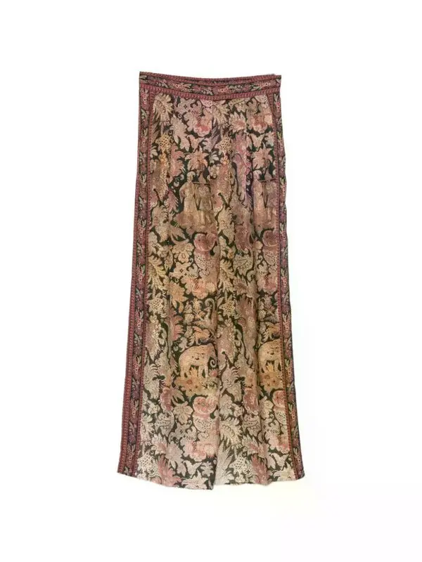 PIERRE-LOUIS MASCIA Printed Silk Trousers - Brown