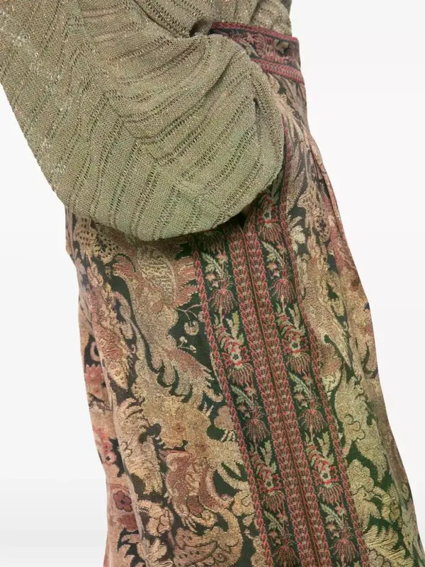 PIERRE-LOUIS MASCIA Printed Silk Trousers - Brown