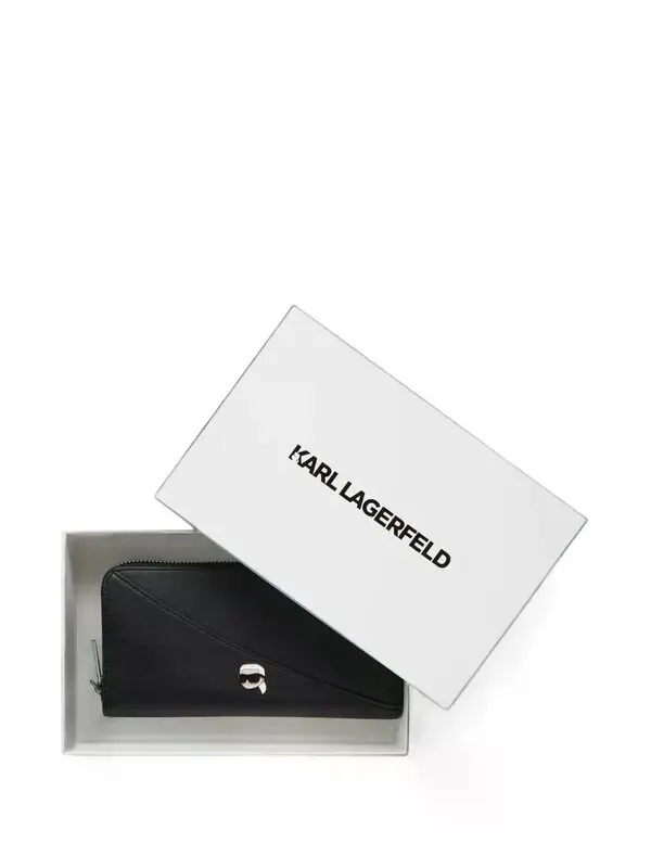 Karl Lagerfeld Ikon Elongated Faux-leather Wallet