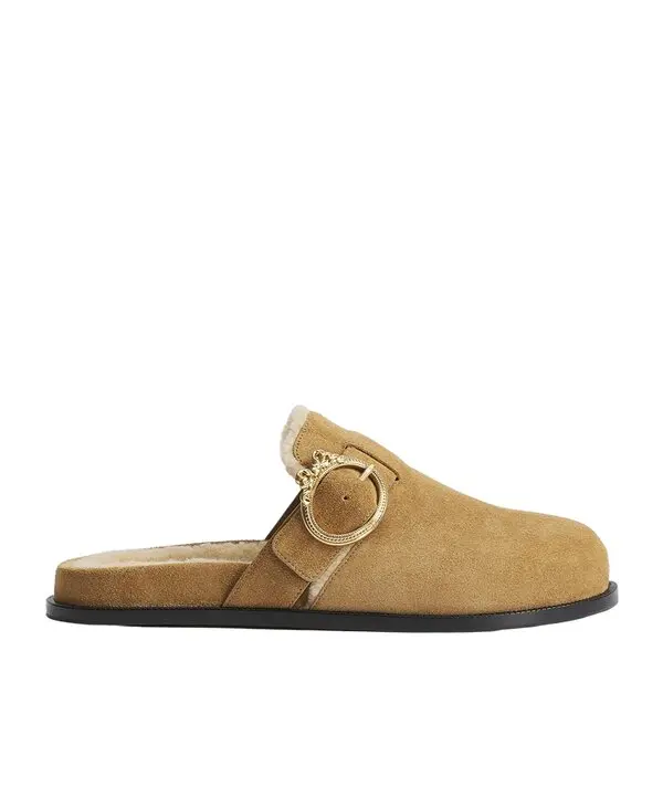 Dior Dioralps Médaillon Buckle Mule - Hazelnut