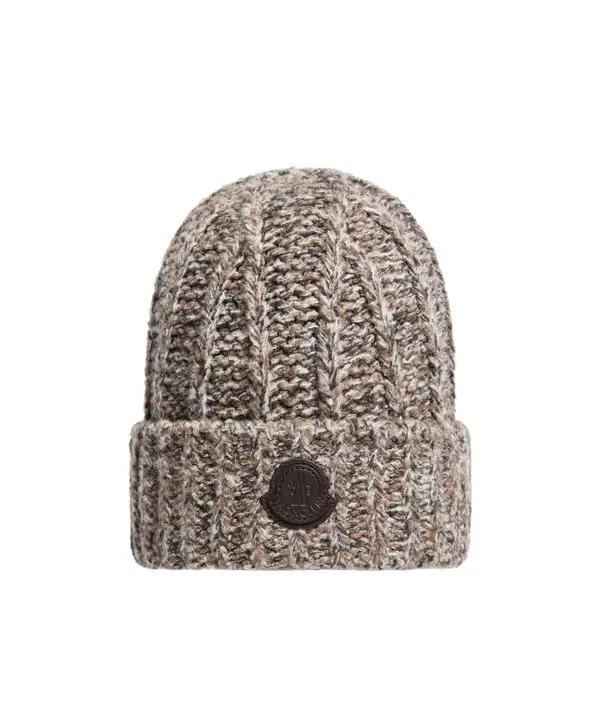 Moncler Wool Blend Bouclé Knit Beanie