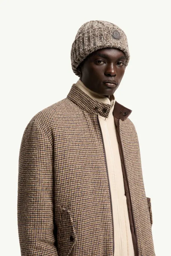 Moncler Wool Blend Bouclé Knit Beanie