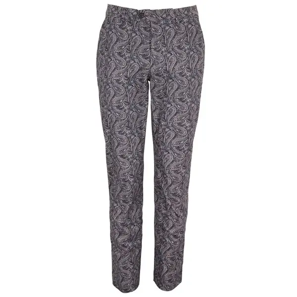 LORDS OF HARLECH Jack Maurice Paisley Smoke Stretch Chino Pant - Grey