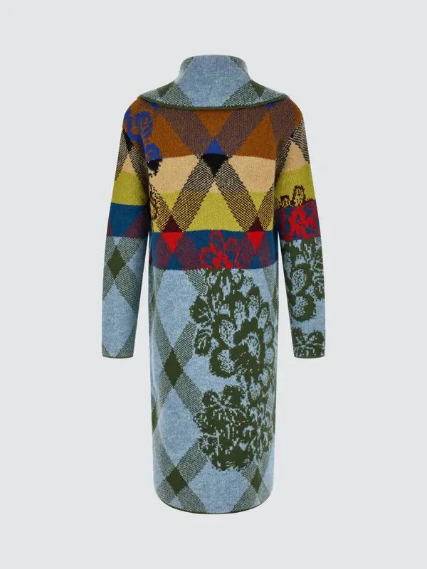 Dries Van Noten Jacquard Wool And Alpaca Blend Cardigan With Sailor Collar