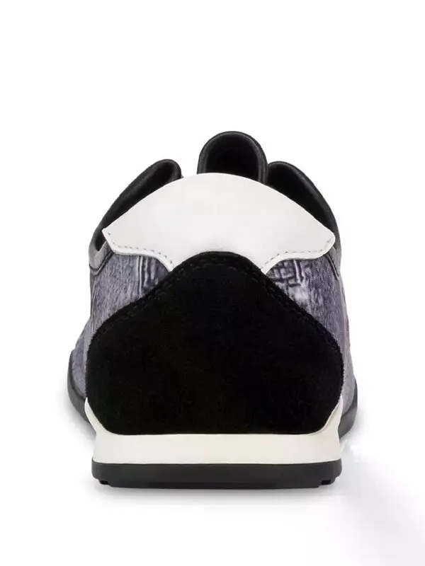 Moschino Denim-print Panelled Sneakers