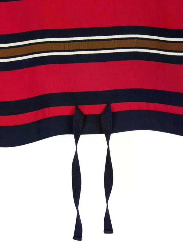 STUDIO TOMBOY Adjustable-hem Striped Sweatshirt