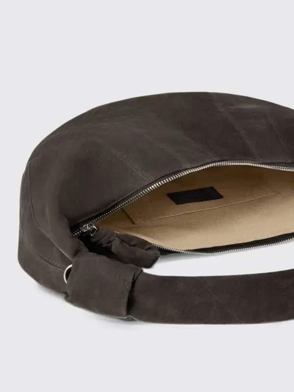 LEMAIRE Crescent-shaped Nubuck Leather Shoulder Bag With Zip Closure