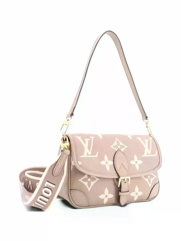 LOUIS VUITTON Diane Nm Handbag Bicolor Monogram Empreinte Giant Shoulder Bag - Neutrals