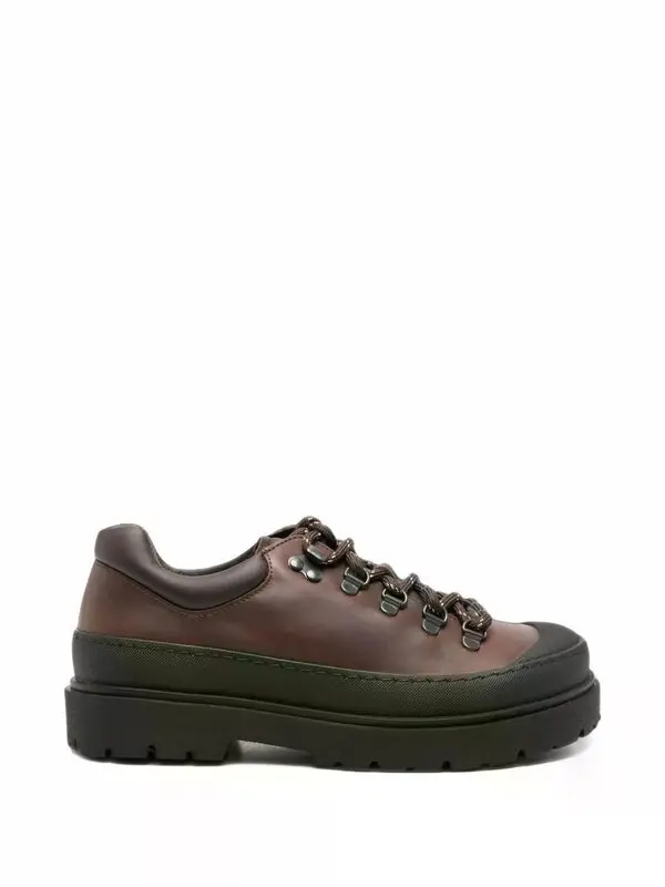 BIRKENSTOCK Prescott Lace-up Leather Sneakers - Brown