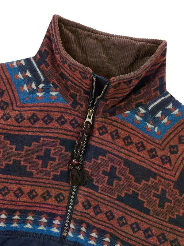 STUDIO TOMBOY Patterned Half-zip Jacket