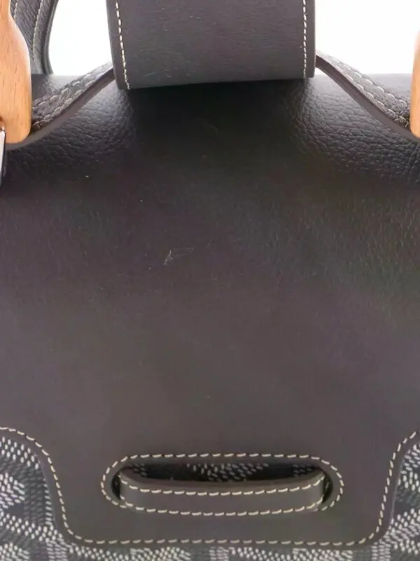 Goyard Saigon Top Handle Bag Coated Canvas With Leather Mini Shoulder Bag - Grey
