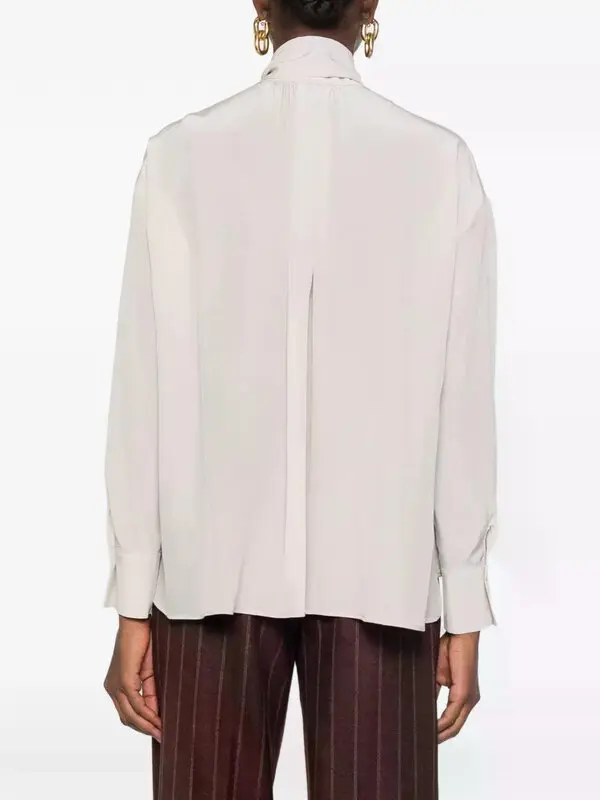 BARBA NAPOLI Pussy-bow Silk Blouse