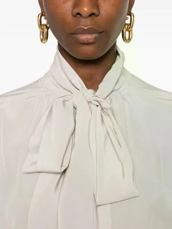 BARBA NAPOLI Pussy-bow Silk Blouse