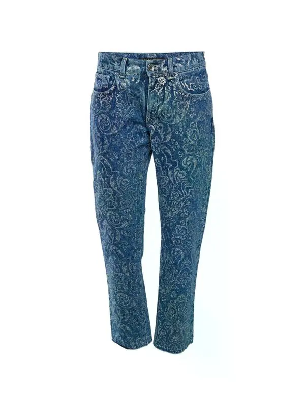 Dolce & Gabbana Paisley Glitter-print Jeans