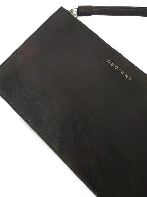 Orciani Logo-plaque Wristlet Clutch Bag