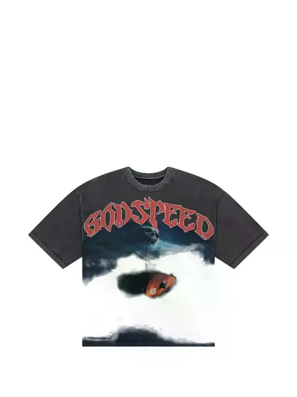 GODSPEED Sea Sick Graphic-print Washed T-shirt