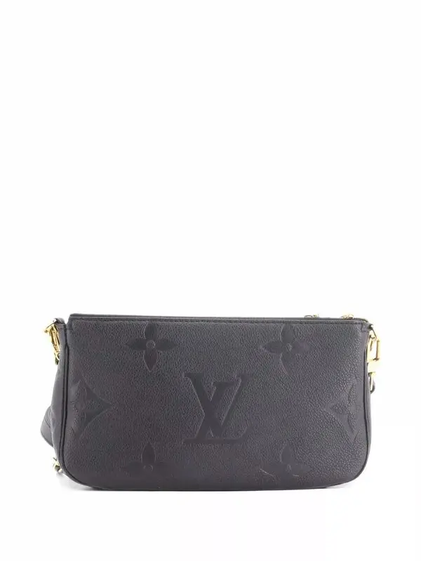 LOUIS VUITTON Multi Pochette Accessoires Monogram Empreinte Giant Crossbody Bag - Black