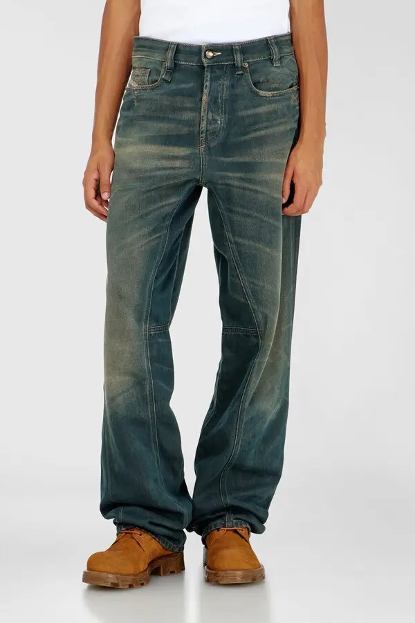 DIESEL® Relaxed Jeans Low Waist 2001 D-macro Button Fly - Blue