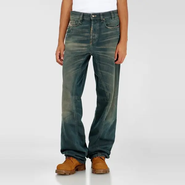 DIESEL® Relaxed Jeans Low Waist 2001 D-macro Button Fly - Blue