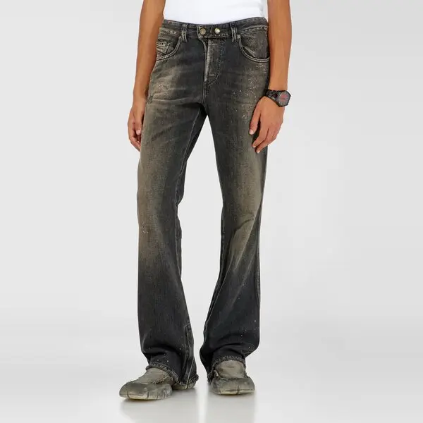 DIESEL® Bootcut Jeans Regular Waist 1998 D-buck, /dark Grey, Button Fly - Black