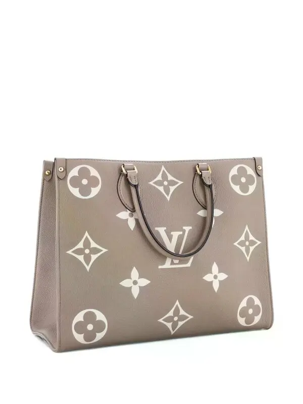 LOUIS VUITTON Onthego Tote Bicolor Monogram Empreinte Giant Mm Shoulder Bag - Neutrals