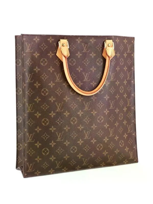 LOUIS VUITTON Vintage Sac Plat Bag Monogram Canvas Tote Bag - Brown