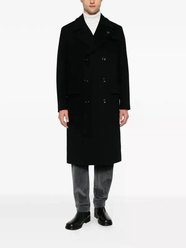 LARDINI Notch-lapel Double-breasted Coat