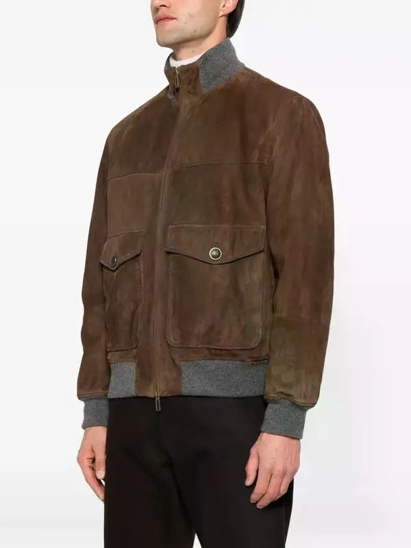 Brunello Cucinelli Suede-finish Panelled Jacket